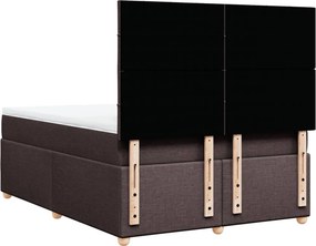 Box spring postel s matrací tmavě hnědá 140x200 cm textil 3291306