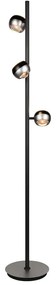 Černá/ve stříbrné barvě LED stojací lampa (výška 150 cm) Orbit – Trio Select