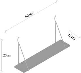 Nástěnná police AMARYLLIS ořech