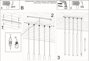 Sollux Lighting Závěsné svítidlo PASTELO 5 bílé