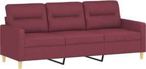 2dílná sedací souprava s polštáři vínová textil 3201622