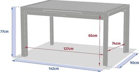 Hliníková jídelní sestava VANCOUVER 1+8 (antracit)