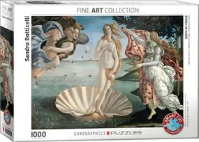 EUROGRAPHICS Puzzle Zrození Venuše / 1000 dílků / 67,6 × 48,9 cm