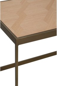 Hnědý/v přírodní barvě konferenční stolek s deskou v dubovém dekoru 40x120 cm Grenoble – Premier Housewares