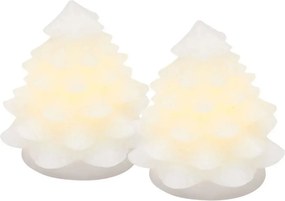 LED svítící stromeček Carla 7 cm, sada 2 kusy, matný