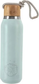 Nerezová termoláhev KVĚT, světle modrá 600 ml