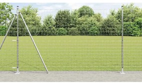 Zahradní euro plot s betonovým základem 10 x 1,5 m Stříbrná 3351057