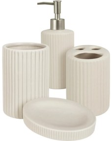 Koupelnová sada Stripes, 4 ks, šedá