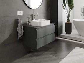 Mexen Orio, koupelnová skříňka 80 cm, 2 zásuvky, grafitová matná, 91A10-08047-2-BFF66