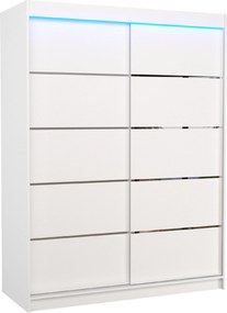 ADRK Furniture Posuvná skříň s LED osvětlením LUFT 150 SW-LUF-W-150+L-V136