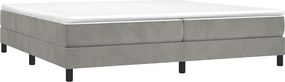 Rám postele s boxspringem světle šedý 200 x 200 cm samet 3120790