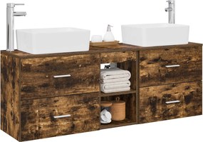 Sada koupelnových skříněk 3 ks Kouřový dub 53 x 34,5 x 63 cm 3405855