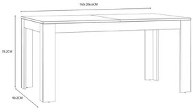 Rozkládací stůl tmavě modrý 160 cm