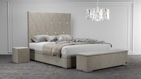 Materasso Čalouněná postel Cristal boxspring ROZMĚR: 2x (100x200) cm - boxspring