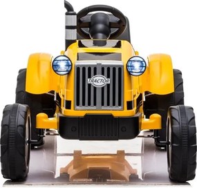 LEAN CARS Bateriový traktor s přívěsem CH9959 žlutý