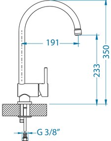 Kuchyňská baterie Alveus ARC 110 Béžová