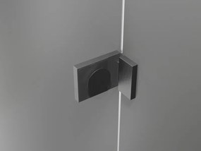 Mexen Lunar-B L sprchové dveře pravé 110 cm, transparentní, kartáčovaná šedočerná - 832SL-110-050-66-00-P