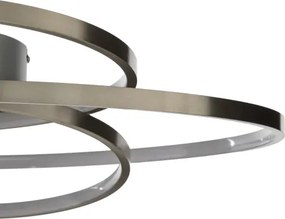 LED stropní svítidlo Lindby Joline průměr 60cm niklová barva 36W 3000K stmívatelné 9639127