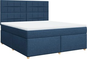 Box spring postel s matrací modrá 180x200 cm textil 3293665