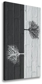 Wallmuralia Vertikální Foto obraz na plátně Stromy na zdi 50x100