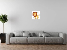 Gario Obraz s hodinami Lev Rozměry: 30 x 30 cm
