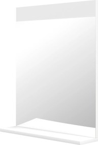 HOMCOM Zrcadlo do koupelny s otevřenou policí pro předsíně 50x12x60 cm Bílá