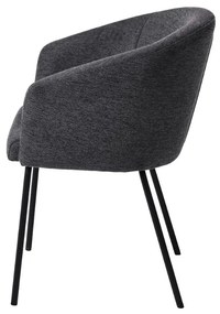 Designová jídelní židle Paulina tmavě šedá
