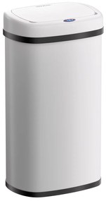 Deuba Bezdotykový hranatý odpadkový koš s USB 58 L - bílý
