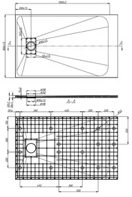 BPS-koupelny Obdélníková akrylátová sprchová vanička HYD-OSV-JUKO 130x80 černá