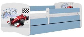 Kocot Kids Dětská postel FORMULE modrá Velikost postele: 140x70, Matrace: Bez matrace, Šuplík: Se šuplíkem