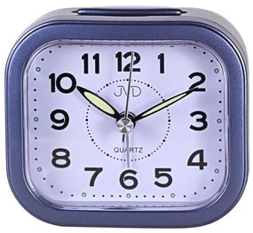 JVD Levný modrý analogový ručkový budík JVD SRP8006.1 s osvětlením