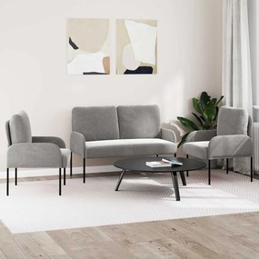Sedací soupravy 3 ks Světle šedá Překližka 3406217