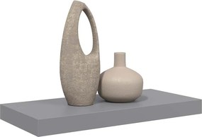 Plovoucí nástěnná police šedá 50 x 23,5 x 3,8 cm MDF 323850