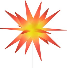 Svítící vánoční hvězdy s hroty 3 ks LED skládací červené 57 cm 3190444