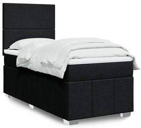 Box spring postel s matrací černá 80 x 200 cm textil 3293790