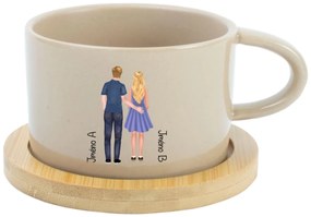 Personalizovaný hrnek Makronka - Pár zezadu