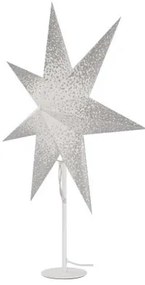 Vánoční papírová hvězda na stojánku LIGHT 45 cm bílá