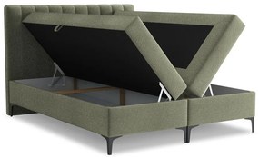 Zelená boxspring postel s úložným prostorem 160x200 cm Puhala – Makamii