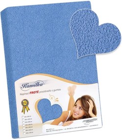 Bellatex Prostěradlo froté Modrá 90x200x40 cm