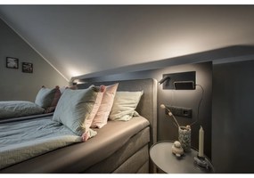 SLV 1003455 Somnila Flex, nástěnné svítidlo k posteli, LED 13W 3000K, černá, verze vlevo, USB přípojka