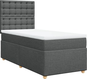 Box spring postel s matrací tmavě šedá 90x190 cm textil 3293450