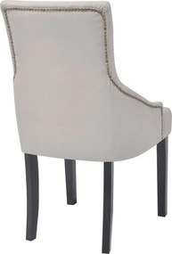 vidaXL Jídelní židle 4 ks krémově šedé textil [272506]