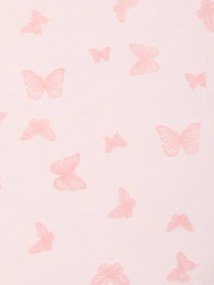 Sinsay - Záclona s motivem motýlů - pastelová růžová