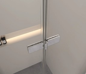 Erga Berlin, sprchový kout se skládacími dveřmi 120(dveře) x 70(stěna) x 195 cm, 6mm čiré sklo, chromový profil, ERG-V02-BERLIN-D120G070-CL-CR