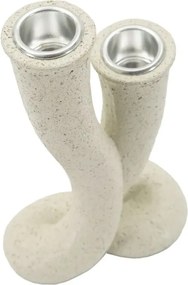 Designový svícen Stons 17,5 cm krémový