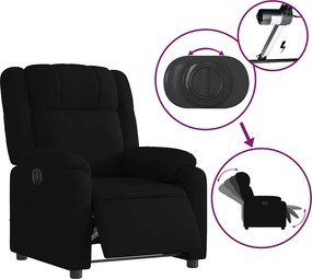 Elektrické polohovací křeslo černé textil 3205180