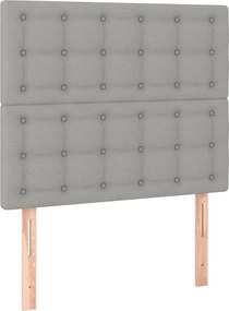 vidaXL Box spring postel s matrací 120x200 cm textil [3136906] Barva: Tmavě šedá