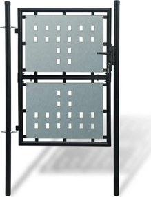 vidaXL Černá jednokřídlá plotová brána 100 x 225 cm [141688] Barva: Černá