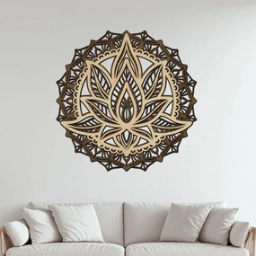 dřevo života Dřevěná vrstvená mandala KVĚT VĚČNOSTI Zvolte rozměr (cm): 60x60, Zvolte barvu dekoru: Javor-Ořech-Wenge