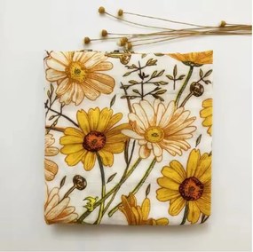 Mušelínová plenka - se vzorem pro kluky i holčičky (60x60 cm) Barva: slunečnice (Sun-F)
